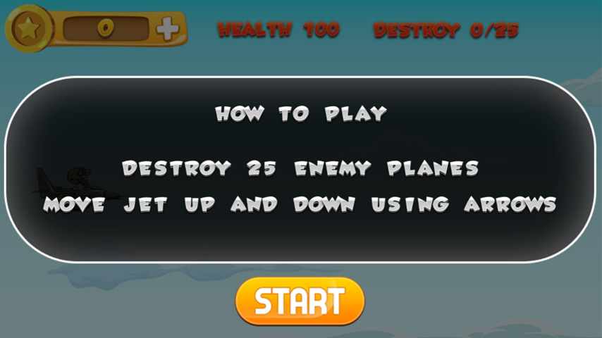 Fighter Jet (CAPX | HTML5 | Cordova) Mini Game by Pro_Gaming | CodeCanyon