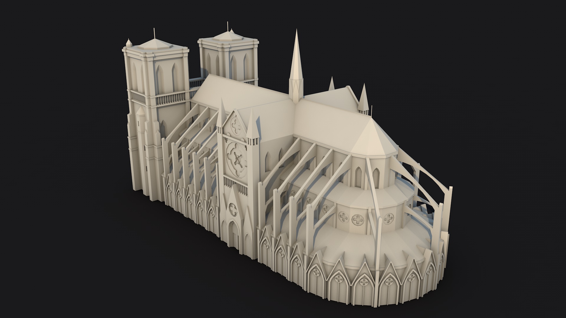 5 Famous Landmark France Sightseeing 3D Print Low Poly by multimedia4d