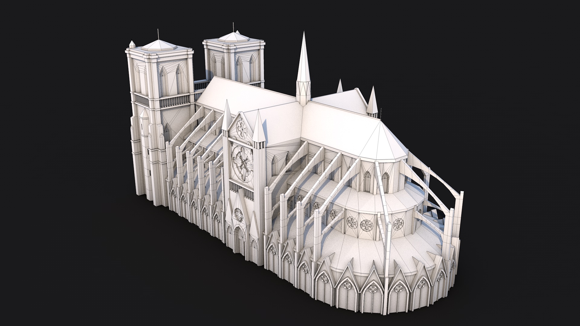 5 Famous Landmark France Sightseeing 3D Print Low Poly by multimedia4d