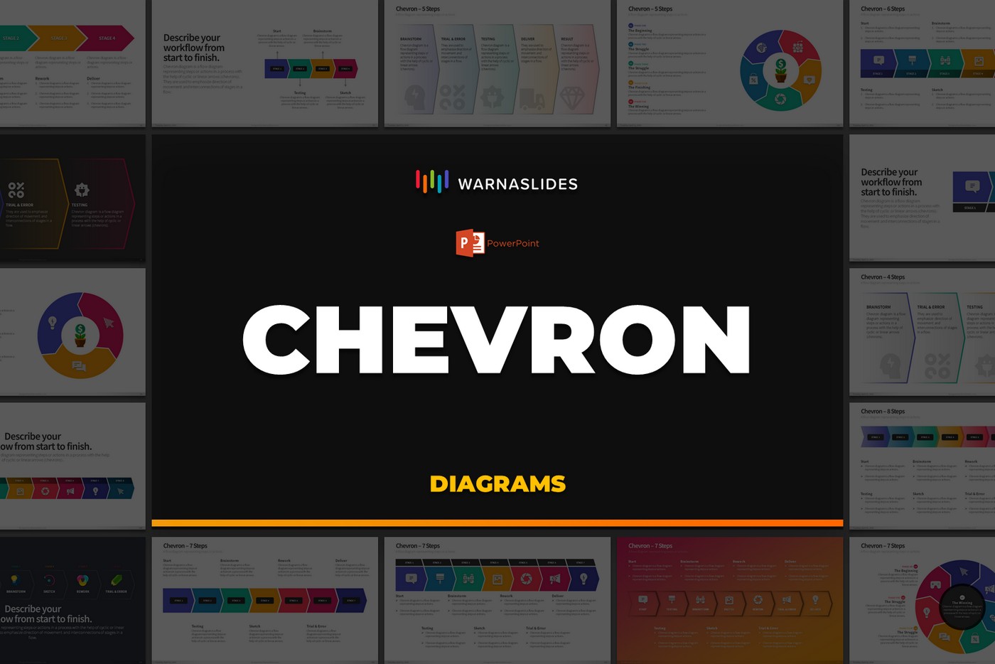 Chevron Arrow Diagram PowerPoint Template by WarnaSlides | GraphicRiver