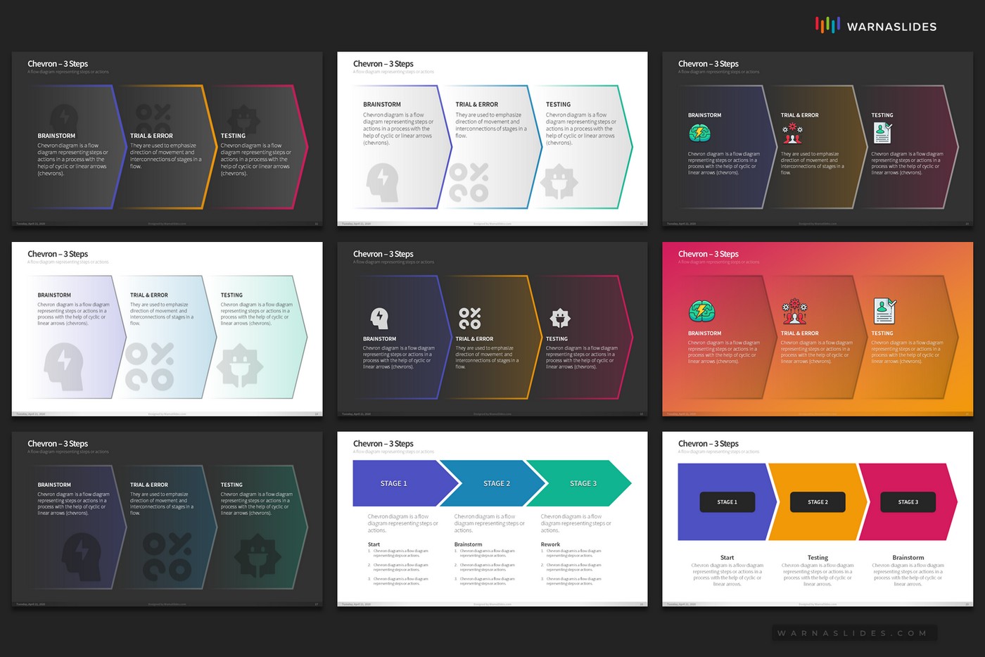 Chevron Arrow Diagram PowerPoint Template by WarnaSlides | GraphicRiver