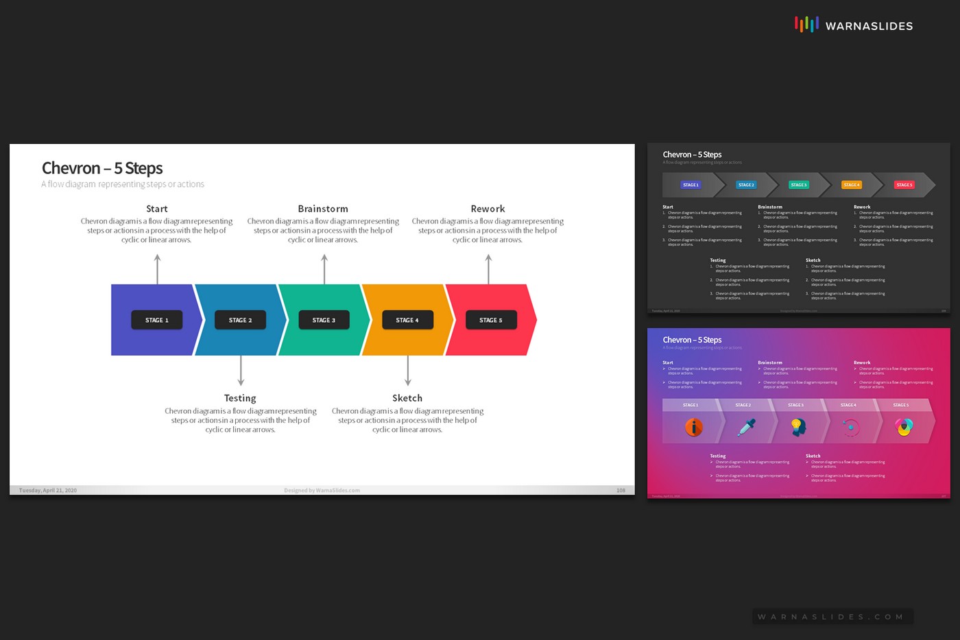 Chevron Arrow Diagram PowerPoint Template by WarnaSlides | GraphicRiver