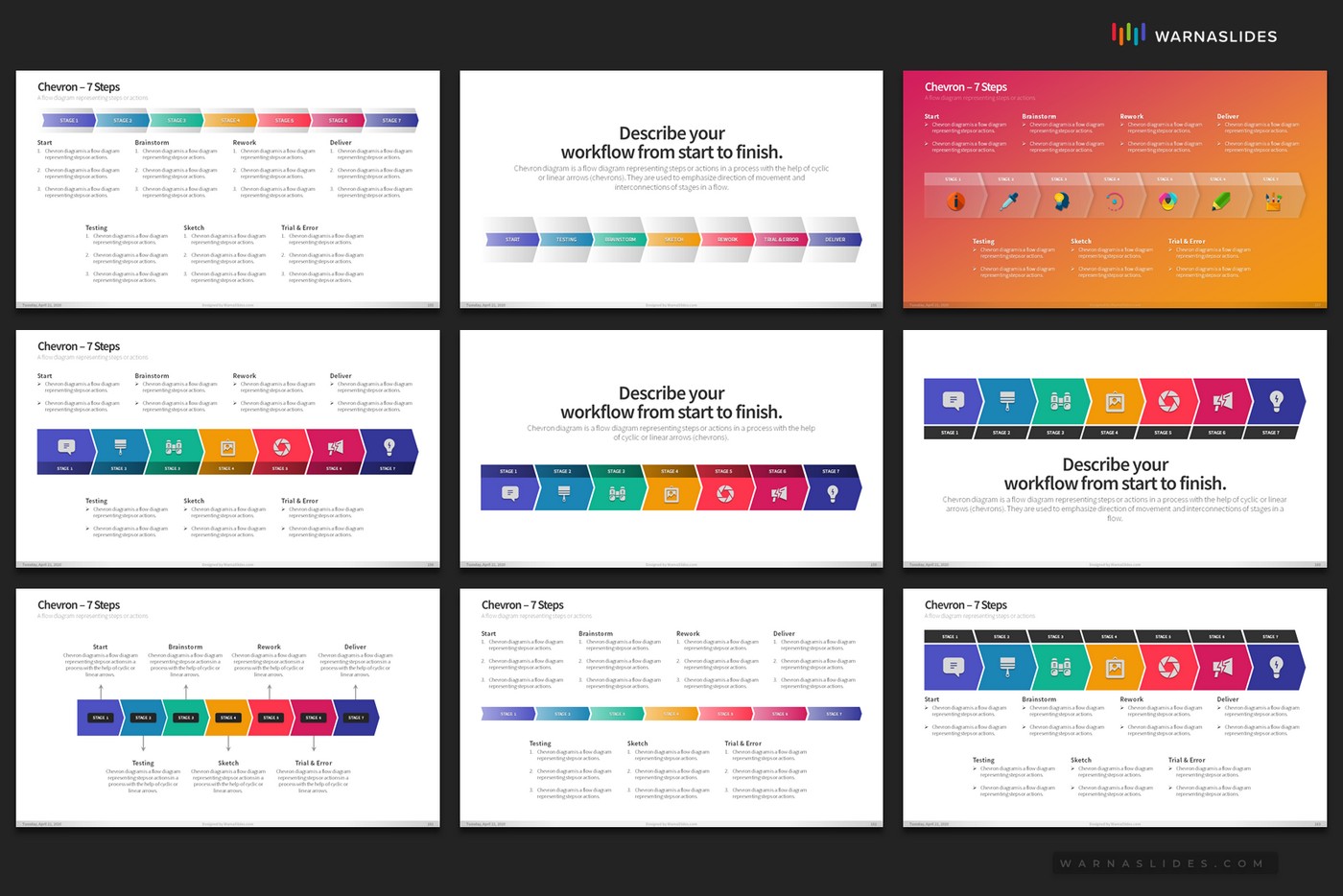 Chevron Arrow Diagram PowerPoint Template by WarnaSlides | GraphicRiver
