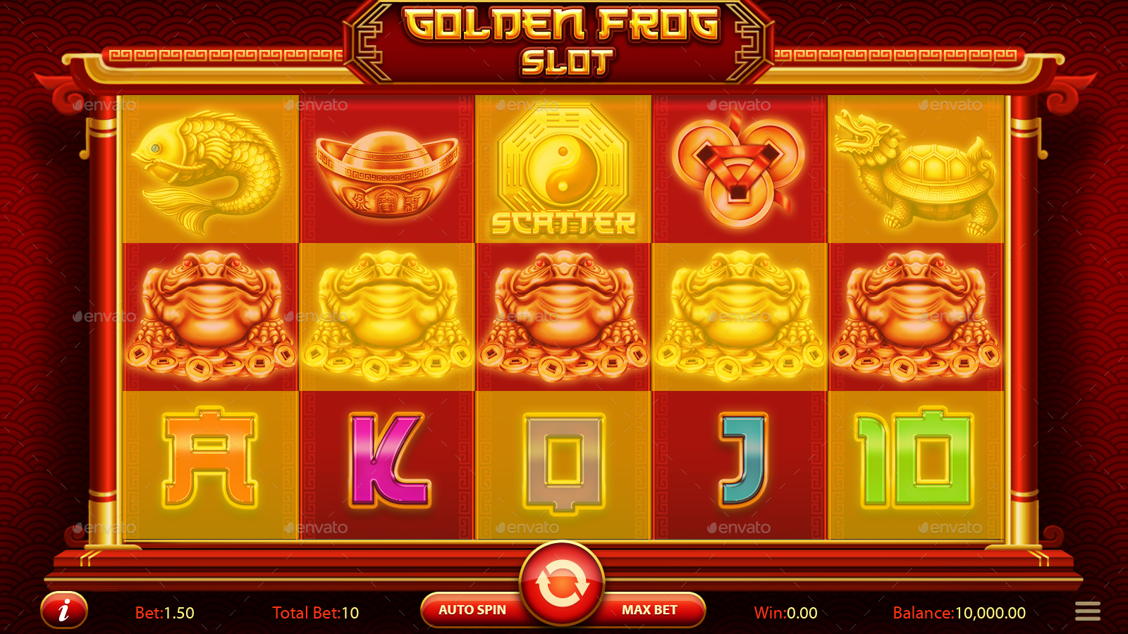 Chinese Golden Frog Slot Game Kit, Game Assets | GraphicRiver