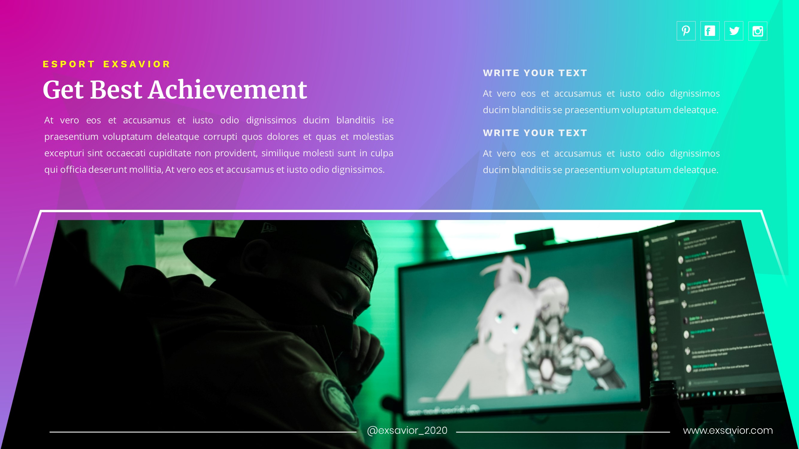 Exsavior - Gaming PowerPoint Template, Presentation Templates ...