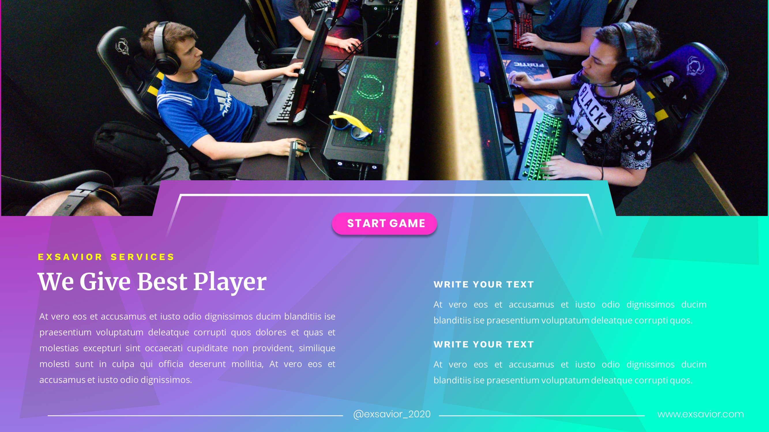 Exsavior - Gaming PowerPoint Template, Presentation Templates ...