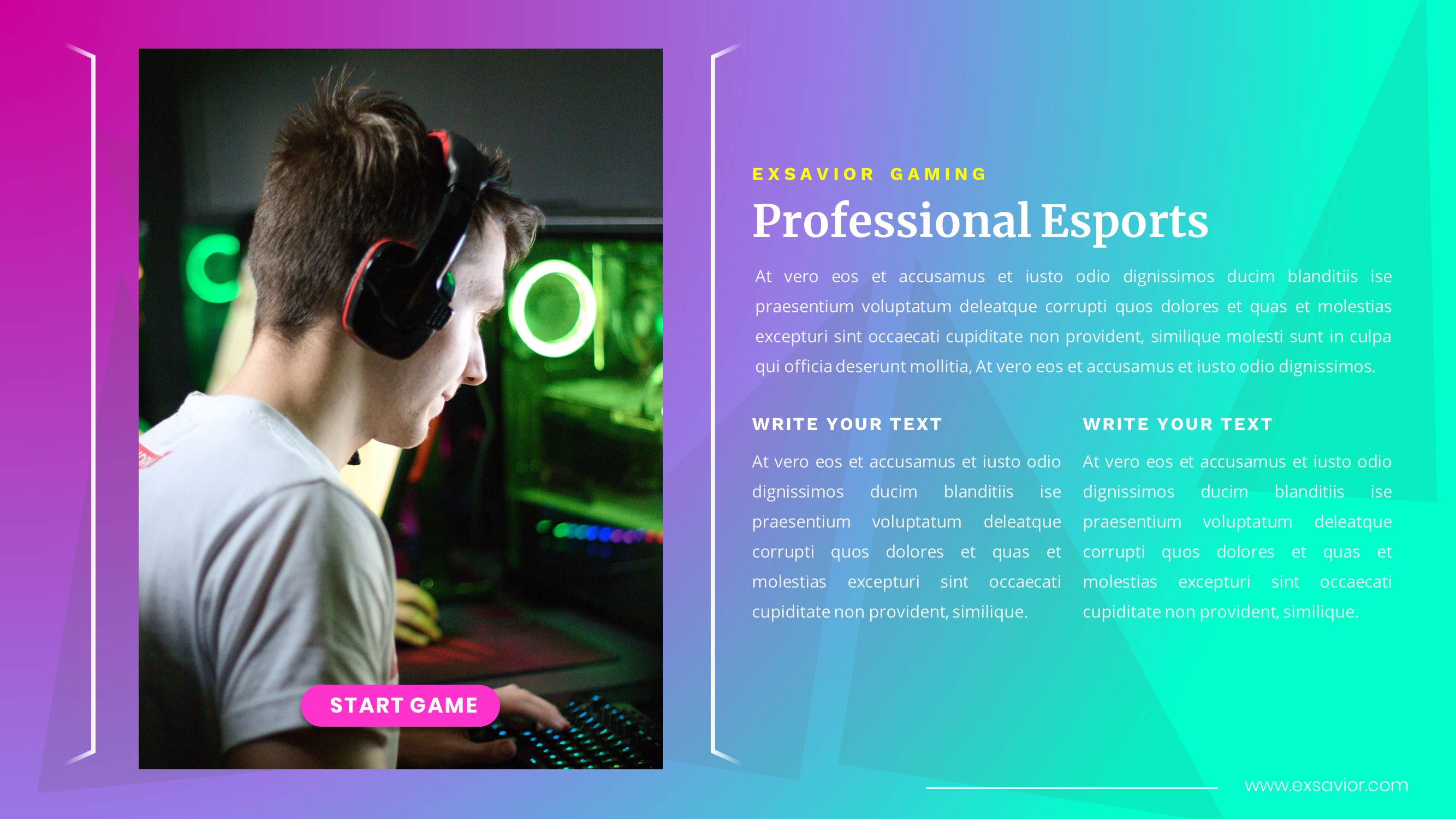 Exsavior - Gaming Googleslide Template, Presentation Templates ...