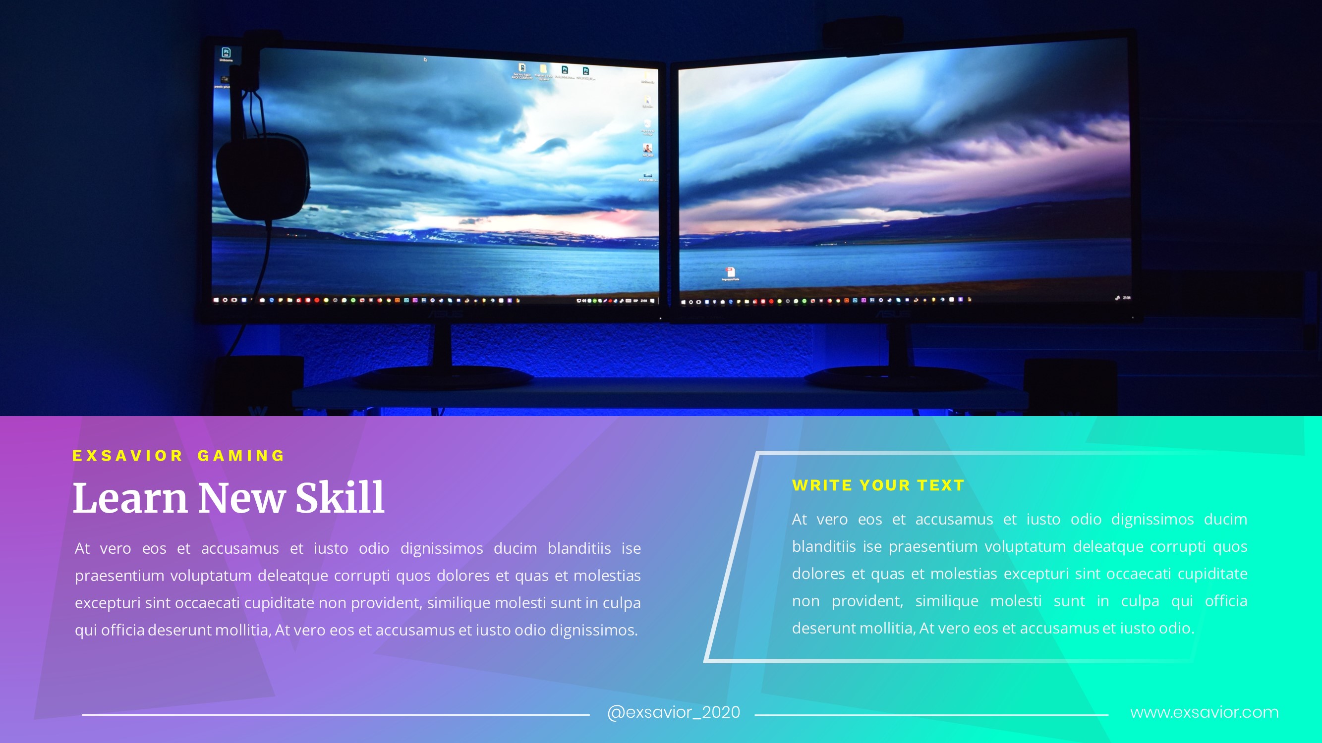 Exsavior - Gaming Googleslide Template, Presentation Templates ...