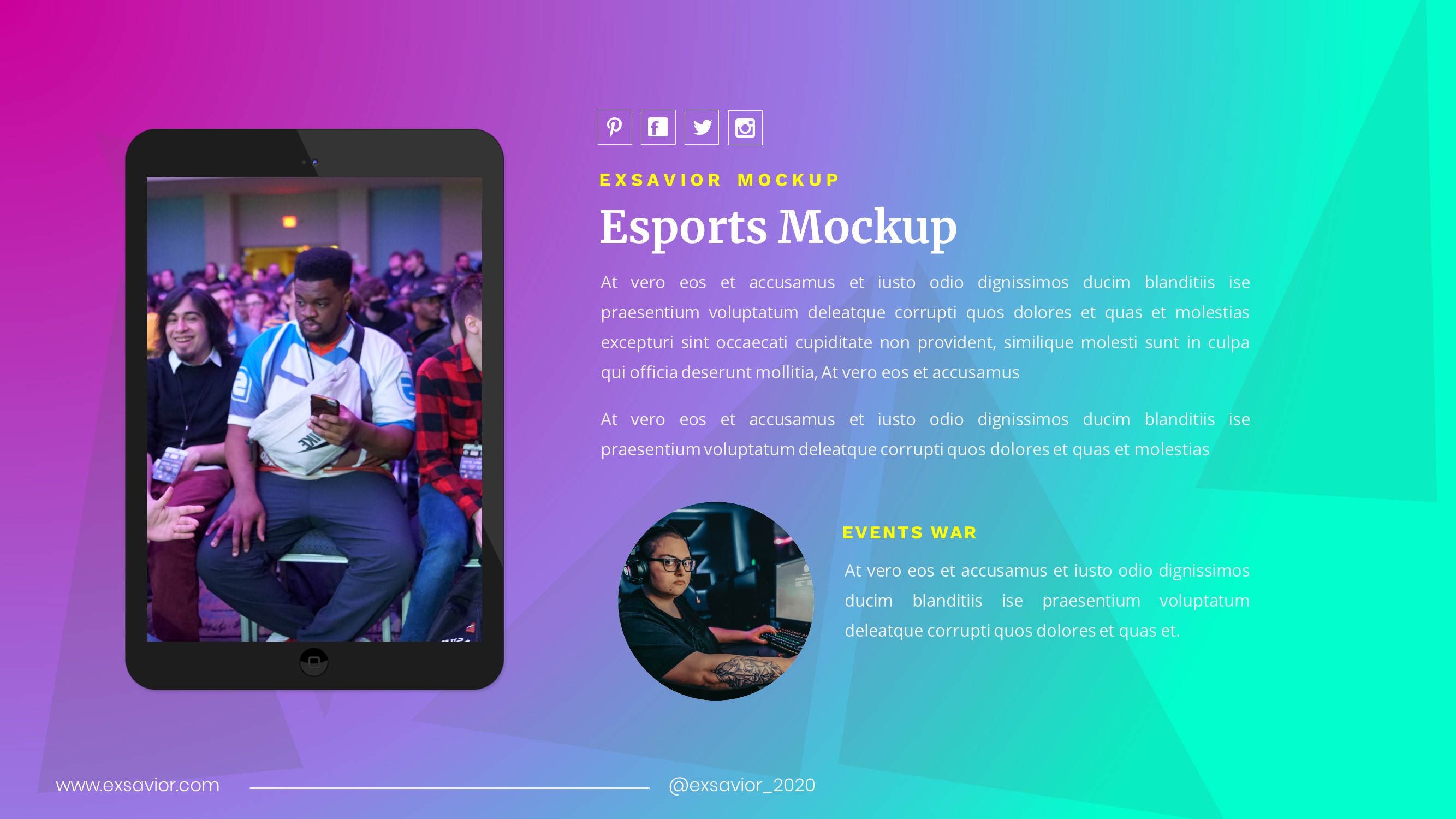 Exsavior - Gaming Googleslide Template, Presentation Templates ...