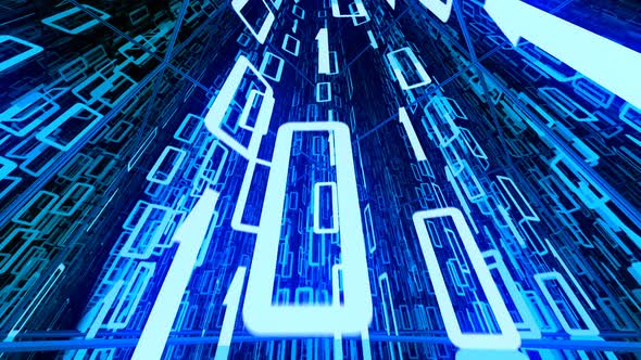 Endless Animation Of Infinite Floating Binary Code Based On 0 And 1 Loopable Hd Motion Graphics