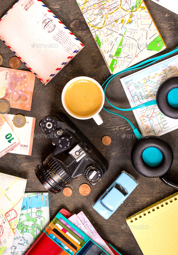 Travel background. Journey planning Stock Photo by its_al_dente | PhotoDune