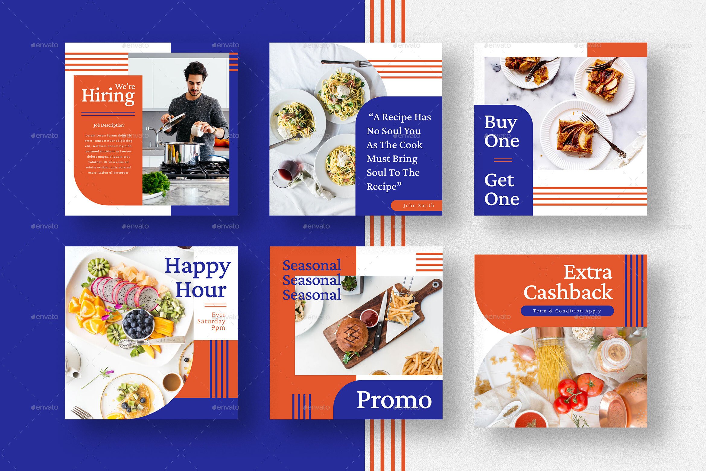 Versatile Restaurant Menu Insta Pack, Web Elements | GraphicRiver