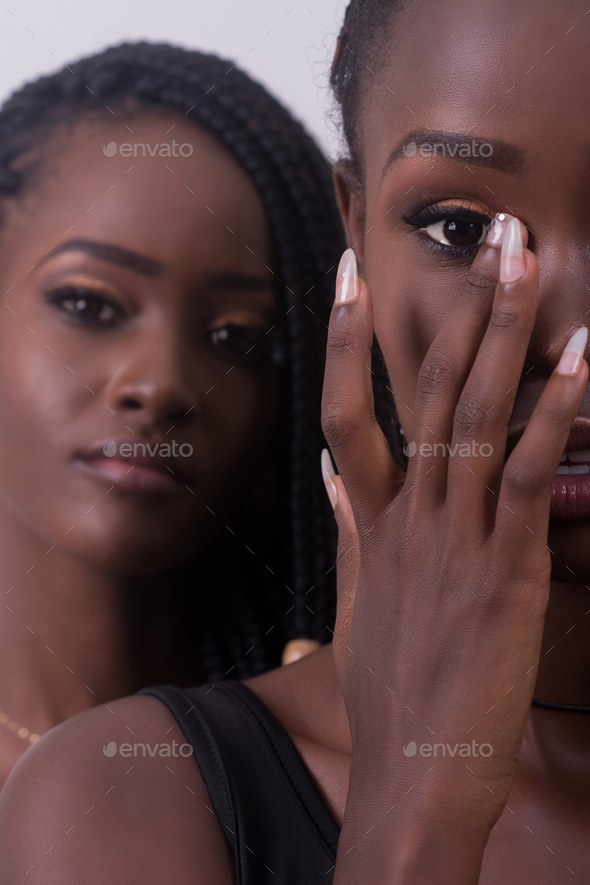 image of two beautiful black african models Stock Photo by dazzlejam