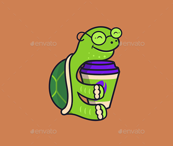 Turtle with Coffee, Vectors | GraphicRiver