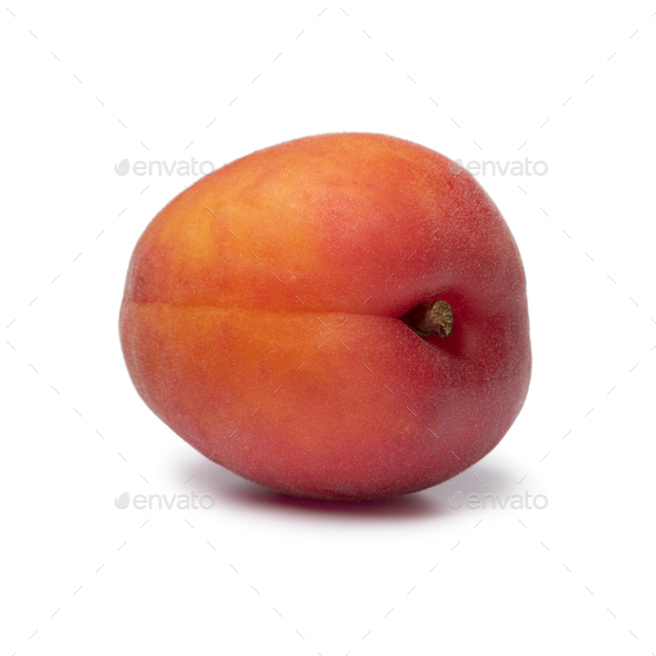 Single whole red velvet apricot close up Stock Photo by picturepartners