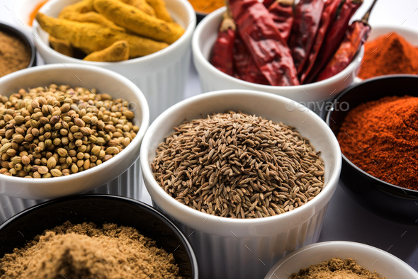 Four Spices Stock Photo by stockimagefactory | PhotoDune