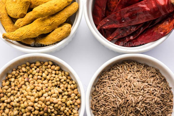 Four Spices Stock Photo by stockimagefactory | PhotoDune