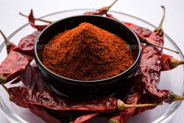 Red Chilli Powder Stock Photo by stockimagefactory | PhotoDune