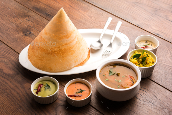Cone Shape Masala Dosa Stock Photo by stockimagefactory | PhotoDune