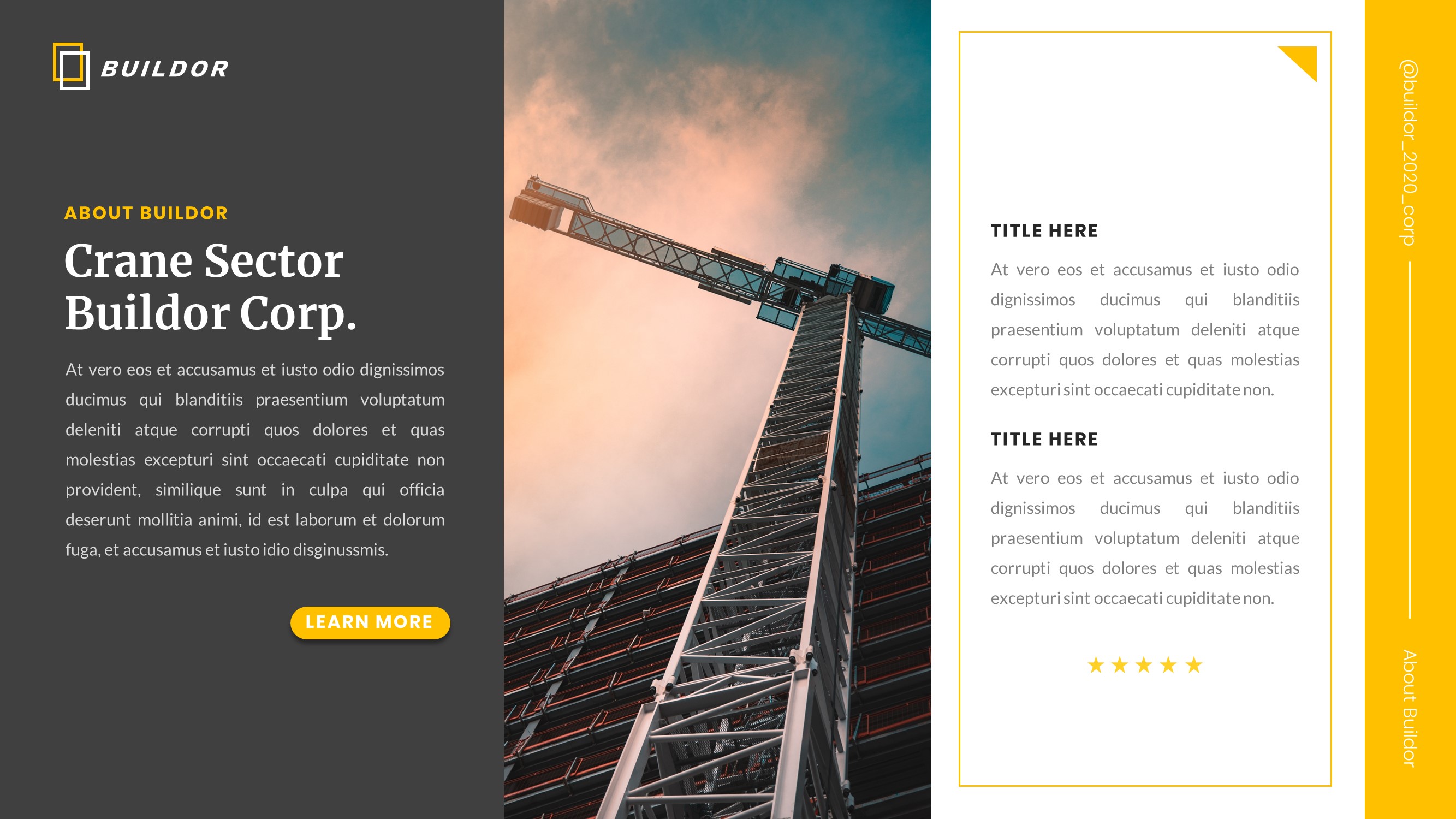 Buildor - Contruction Industrial Googleslide Template, Presentation ...