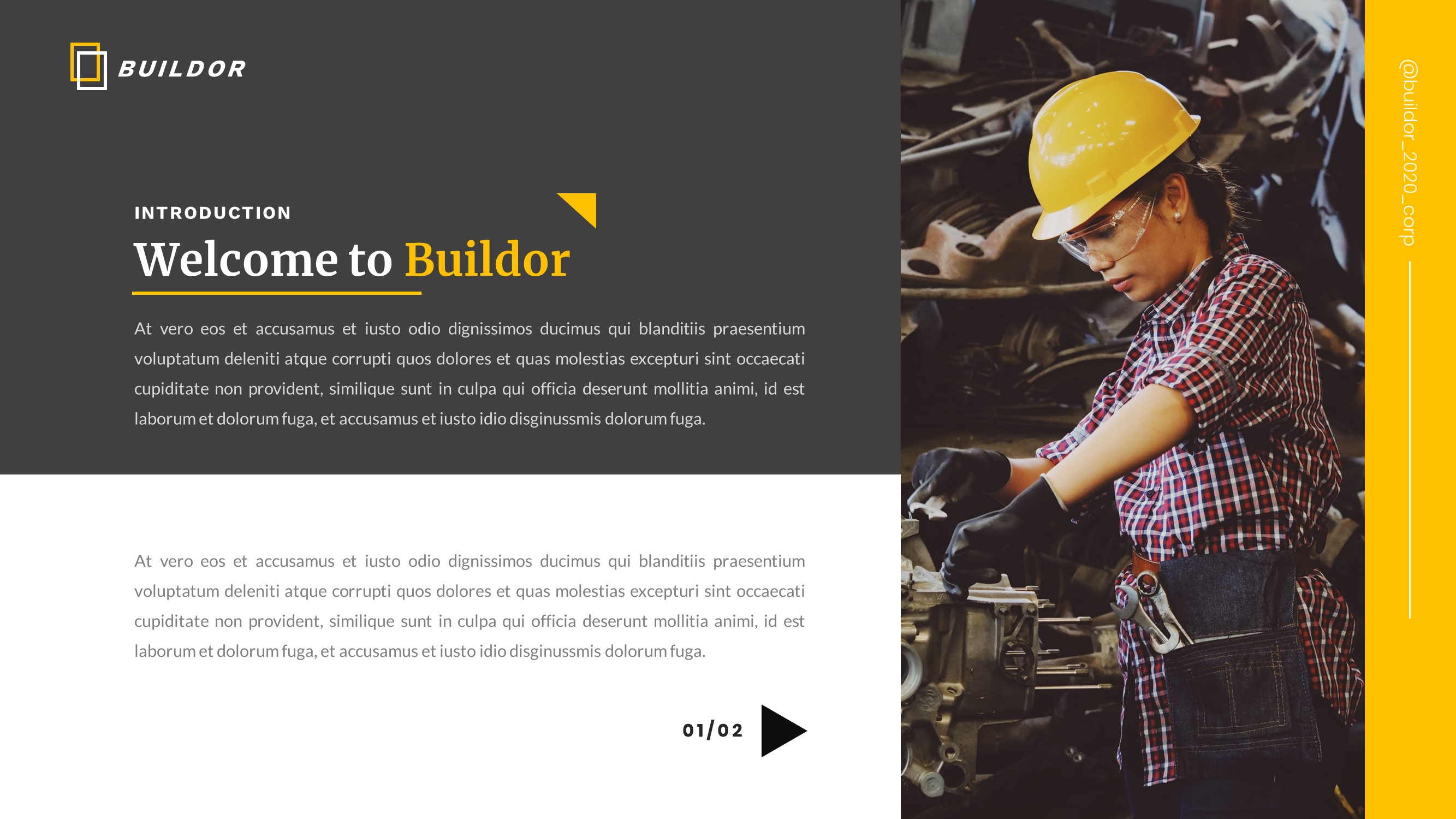 Buildor - Contruction Industrial Googleslide Template, Presentation ...