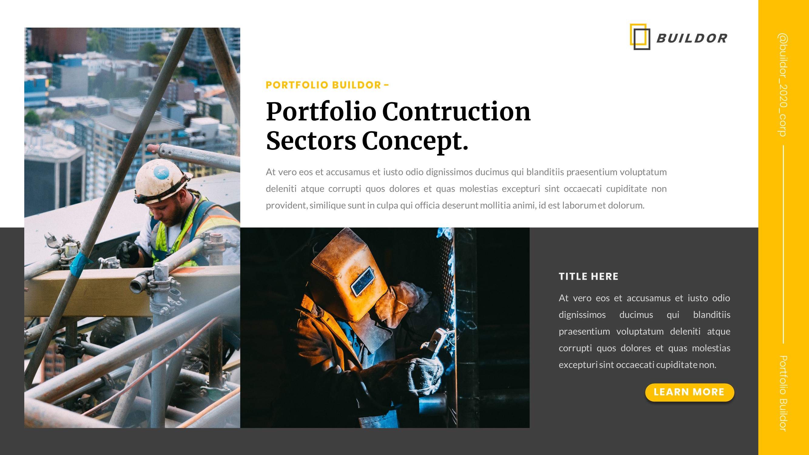 Buildor - Contruction Industrial Googleslide Template, Presentation ...