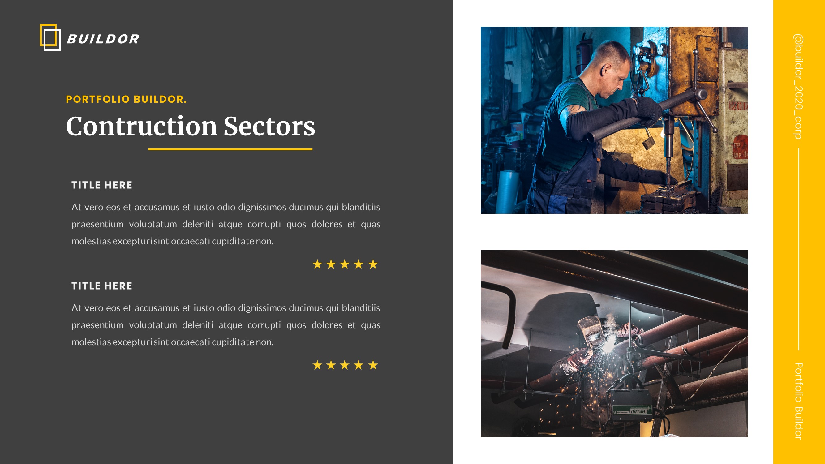 Buildor - Contruction Industrial Googleslide Template, Presentation ...