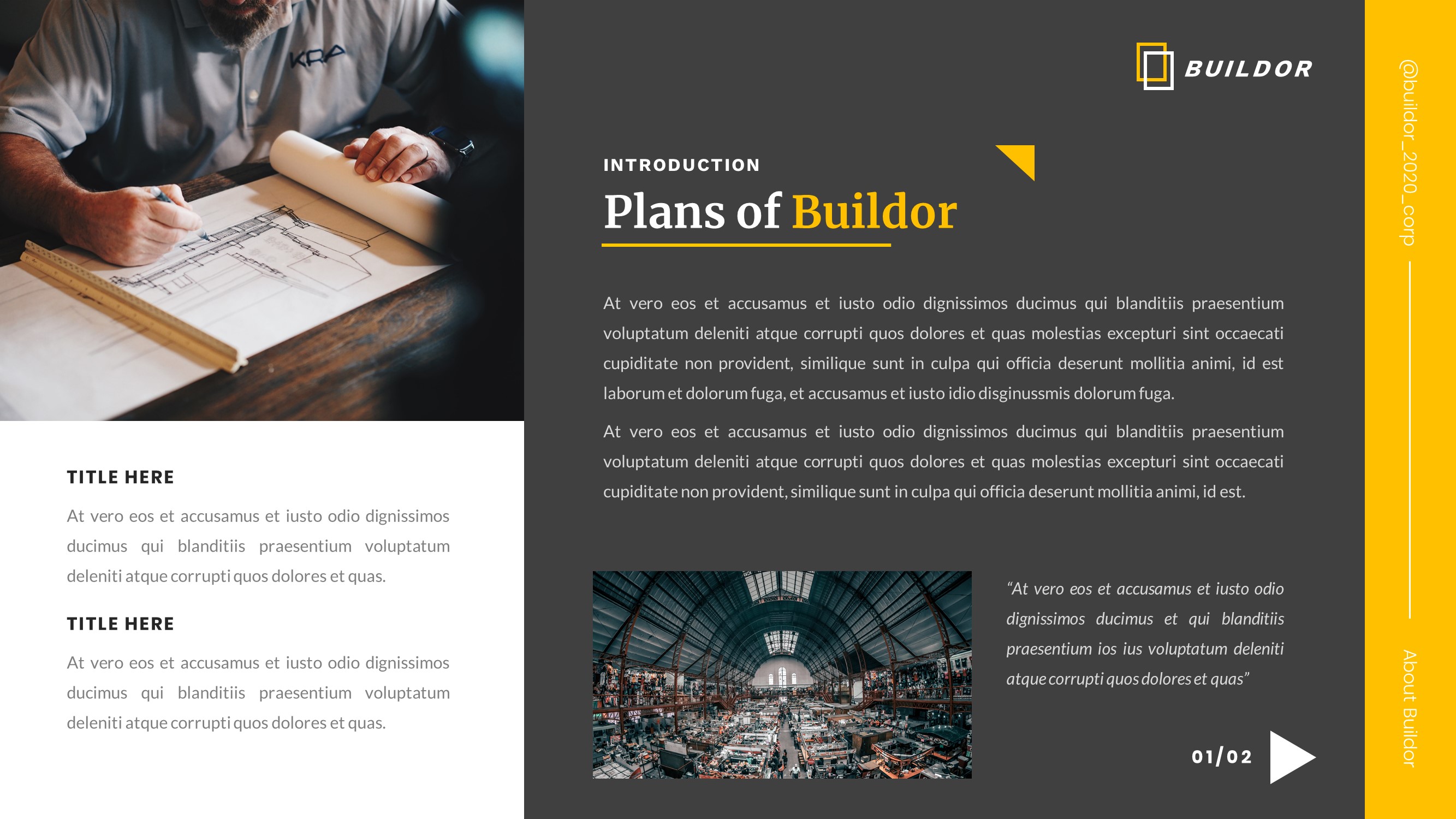 Buildor - Contruction Industrial Googleslide Template, Presentation ...