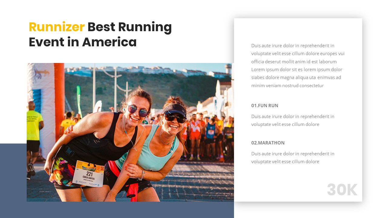 Runnizer - Running Event Powerpoint Presentation Template, Presentation ...