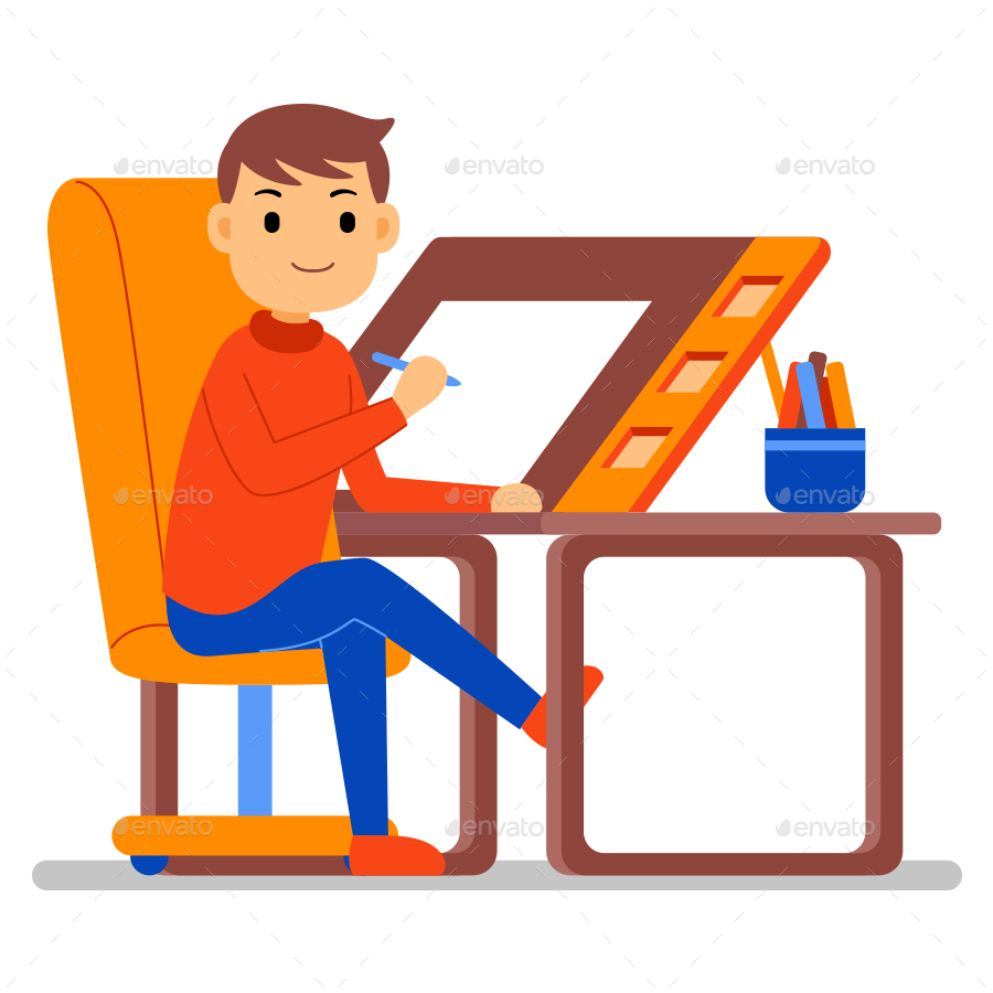 Graphic Designer Profession Characters Set, Vectors | GraphicRiver