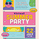Virtual Summer Party Flyer Set, Print Templates | GraphicRiver