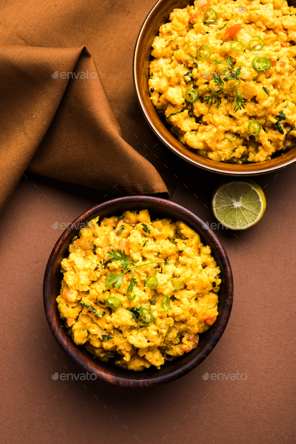 Pithla Bhakar or Zunka Bhakar Stock Photo by stockimagefactory | PhotoDune