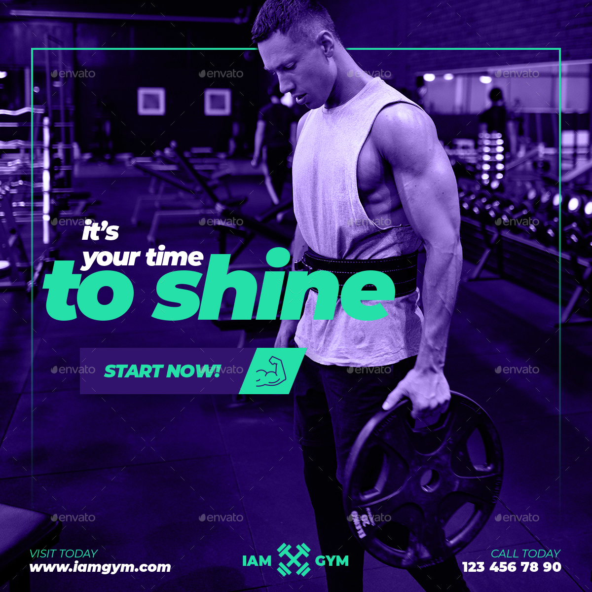 Fitness-GYM Instagram Post and Stories, Web Elements | GraphicRiver