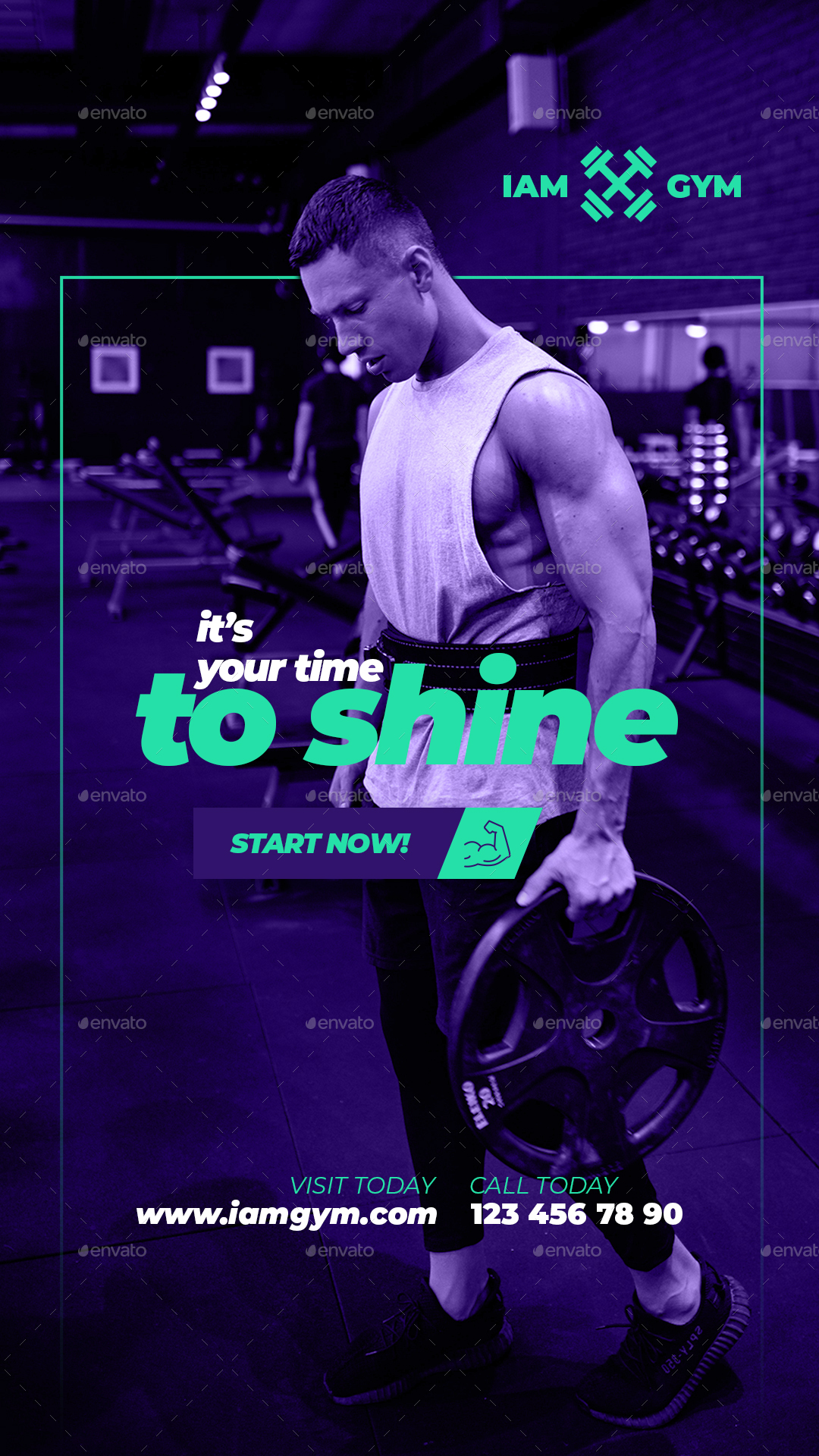 Fitness-GYM Instagram Post and Stories, Web Elements | GraphicRiver