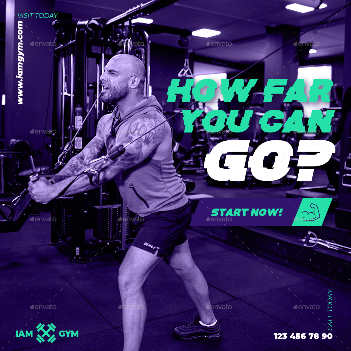 Fitness-GYM Instagram Post and Stories, Web Elements | GraphicRiver