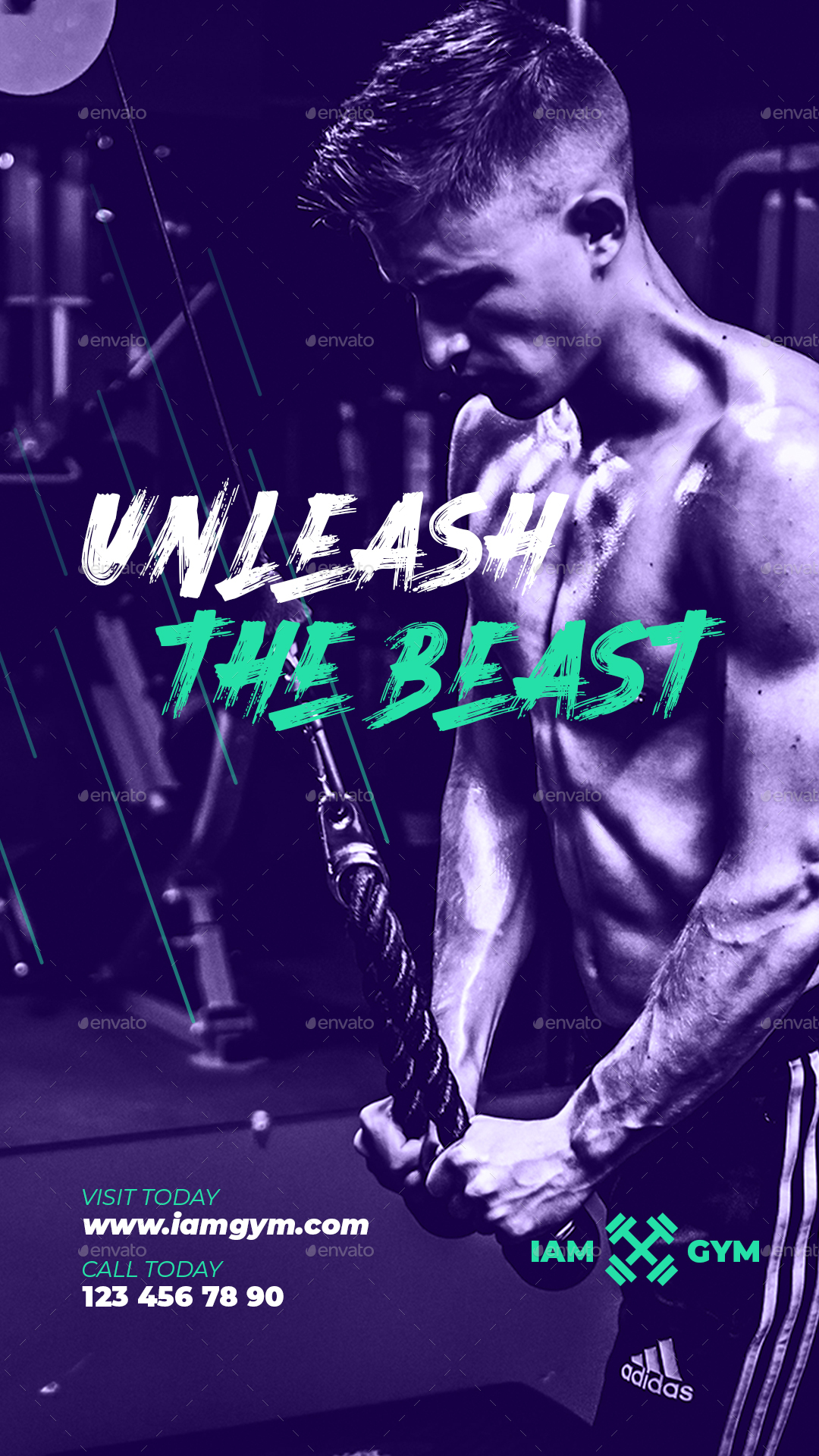 Fitness-GYM Instagram Post and Stories, Web Elements | GraphicRiver