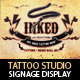 Tattoo Studio Banner & Signage Display, Print Templates | GraphicRiver