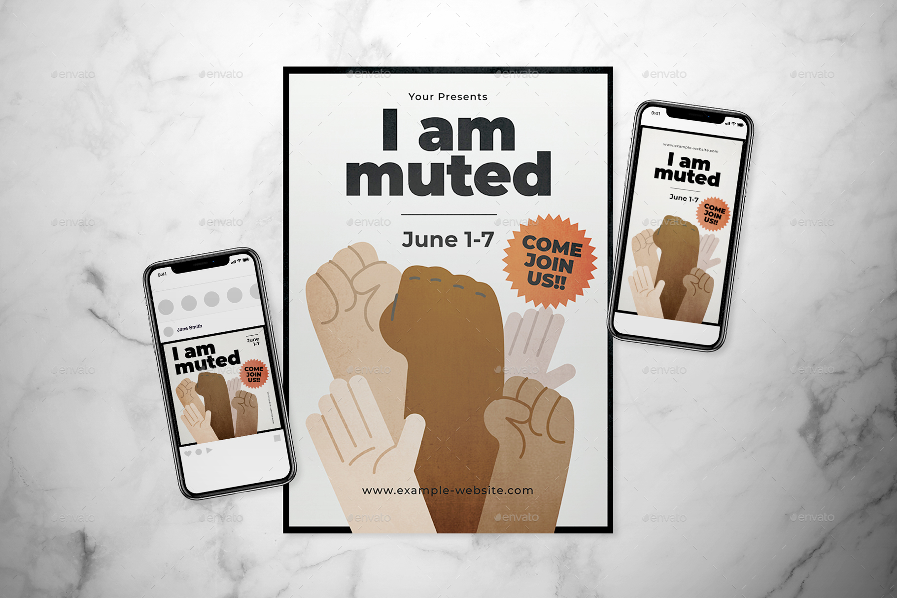 I am Muted Flyer Set, Print Templates | GraphicRiver
