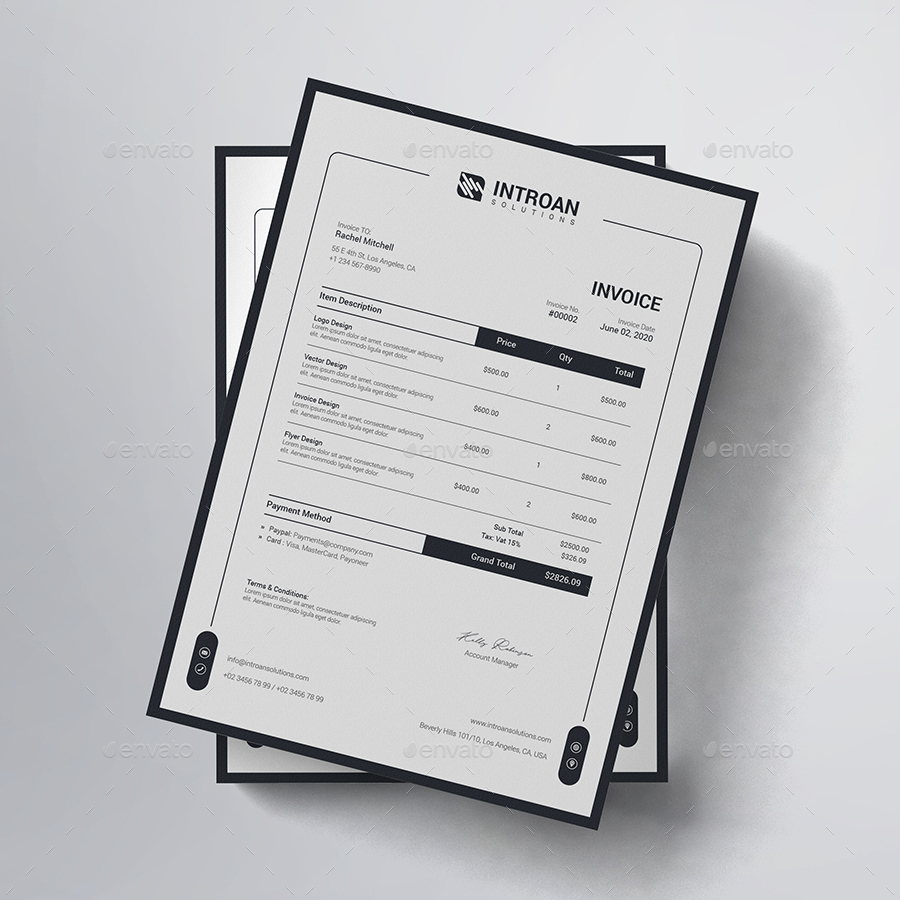 Modern Invoice, Print Templates | GraphicRiver