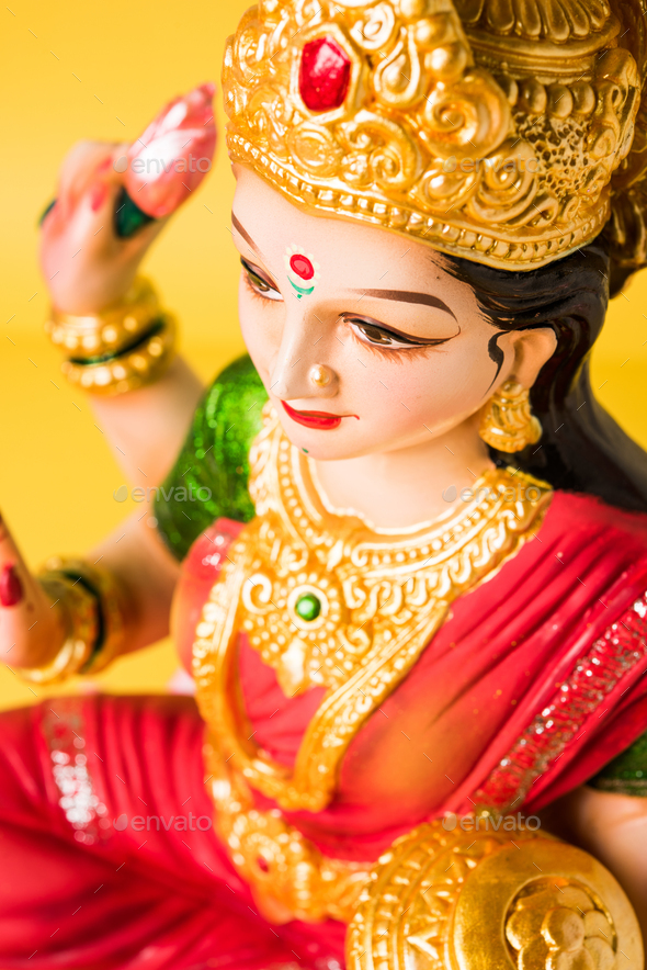Lakshmi Idol or Laxmi Clay Idol Stock Photo by stockimagefactory ...