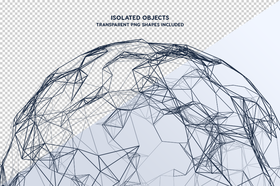 Round Polygon Mesh Photoshop Brushes, Add-ons | GraphicRiver