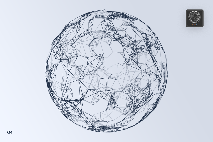 Round Polygon Mesh Photoshop Brushes, Add-ons | GraphicRiver