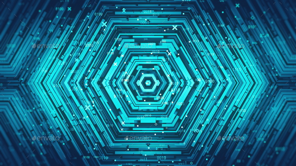 Hexagon Digital Data Technology Backgrounds, Graphics | GraphicRiver