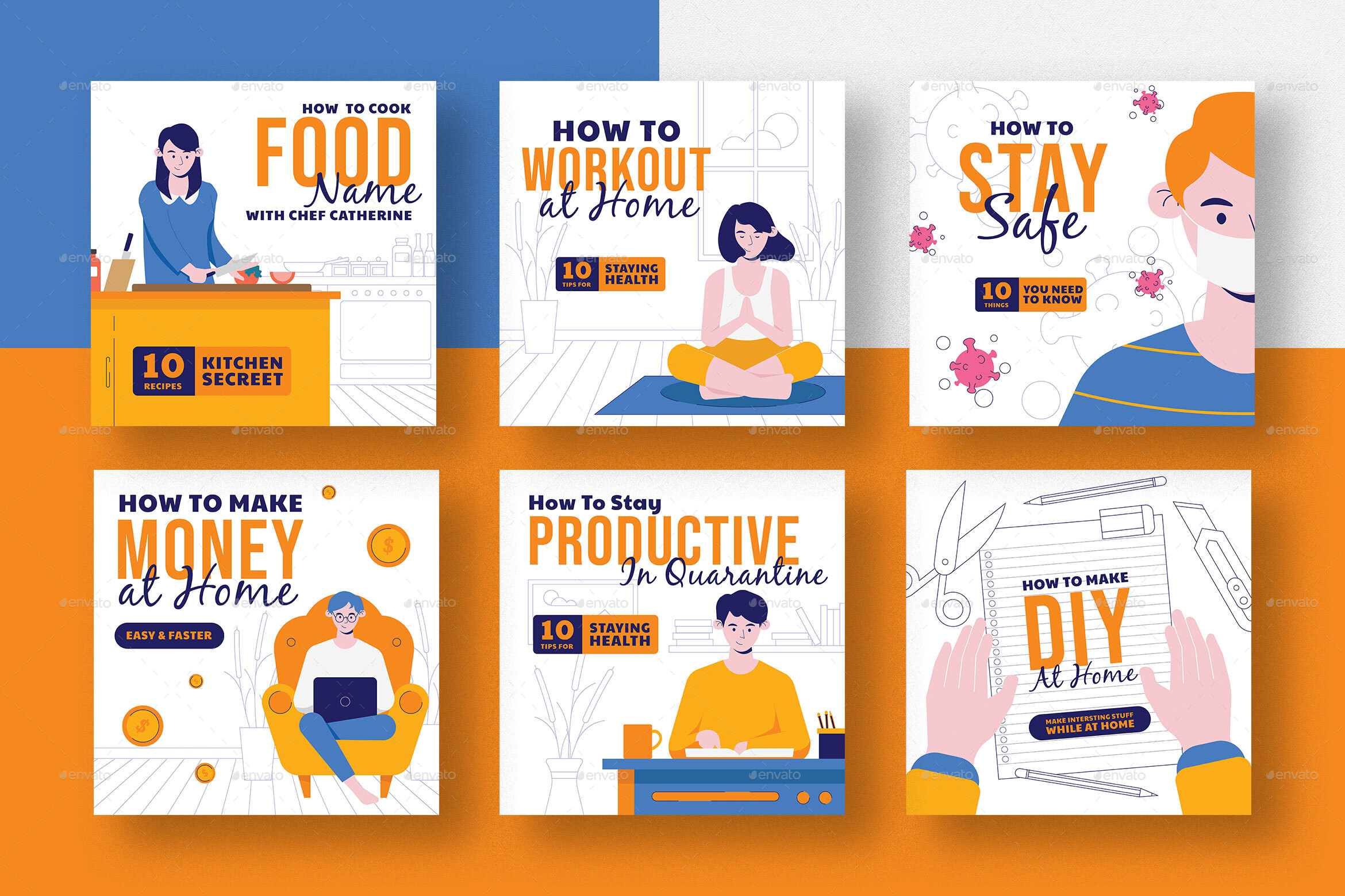 Home Activity Insta Pack, Web Elements | GraphicRiver