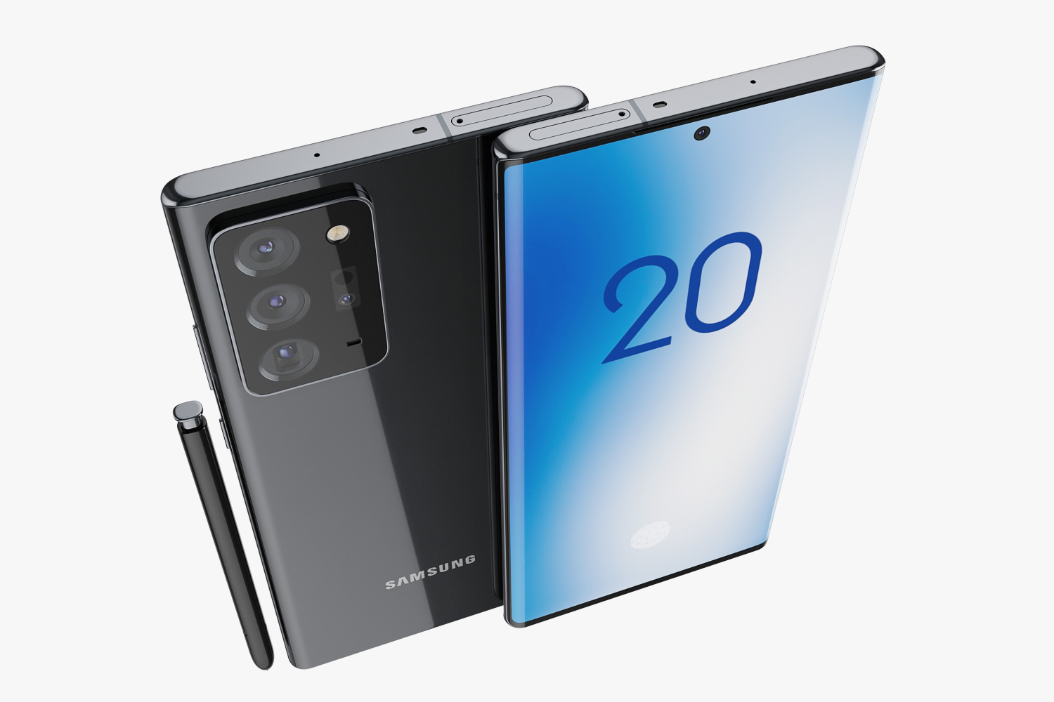 Samsung Galaxy Note 20 Plus black by madMIX_X | 3DOcean