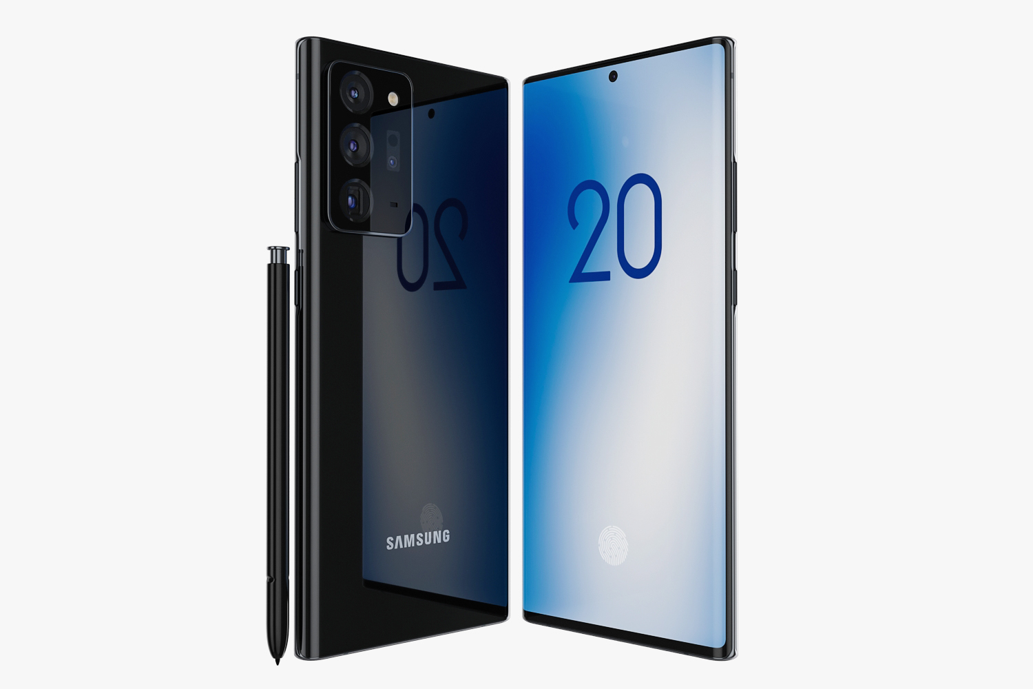 Samsung Galaxy Note 20 Plus black by madMIX_X | 3DOcean