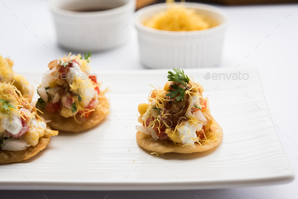 Papri chat / Papri Chaat / Papdi Chat Stock Photo by stockimagefactory