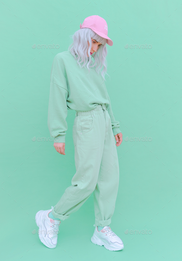 Vanilla Mint Urban Style Girl 90s Aesthetic Monochrome Color Trends