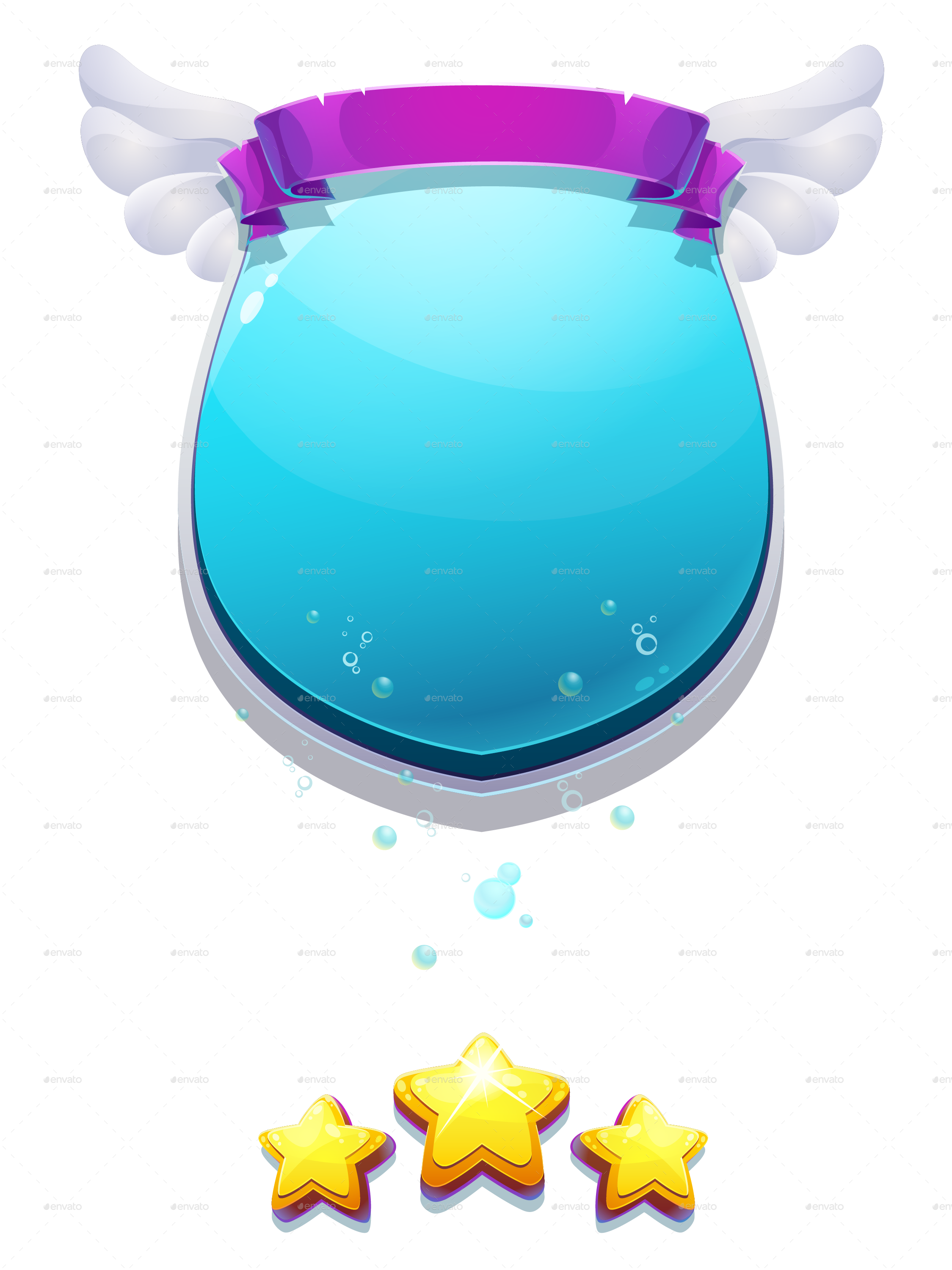 Fish World Casual Game UI, Game Assets | GraphicRiver