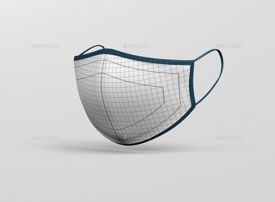 Face Mask Mockup Fabric Mask 2, Graphics | GraphicRiver